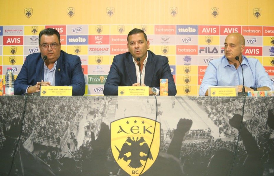 Παρουσίαση της συνεργασίας της ΑΕΚ BC και της Betsson